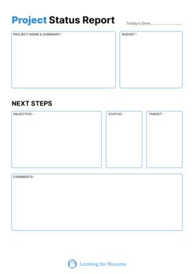 Project Status Report Planner | Free Download – LFR Builder