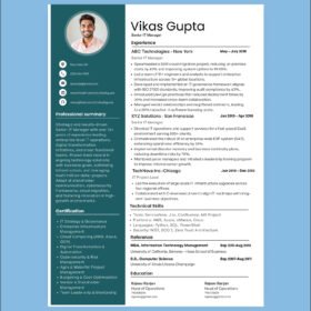 Senior-Level Resume Template - Free Editable PDF Download