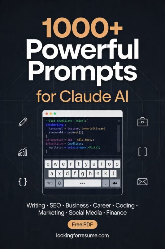 1000+ Claude AI Prompts – Free PDF For Professionals